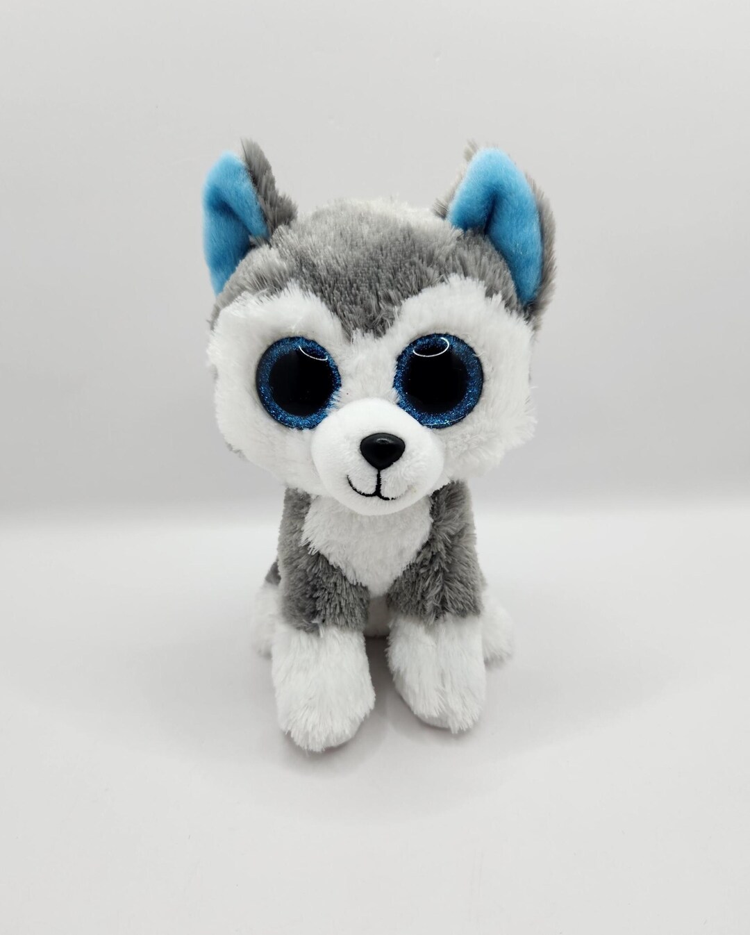 Vintage Ty Beanie Boo 'slush' the Husky Dog (6 Inch) Glitter Eyes - No ...