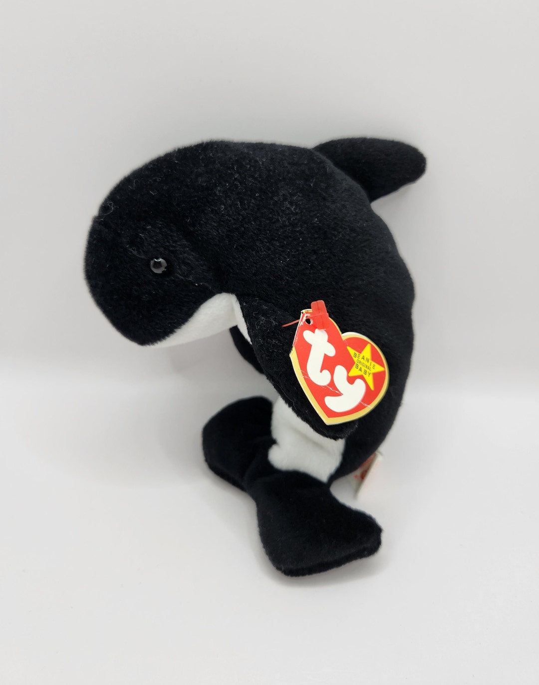 Vintage Ty Beanie Baby 'waves' the Black Orca Whale (7 Inch) - Etsy