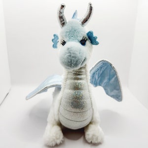 GANZ Webkinz Blue and Silver Dragon No Code rare - Etsy