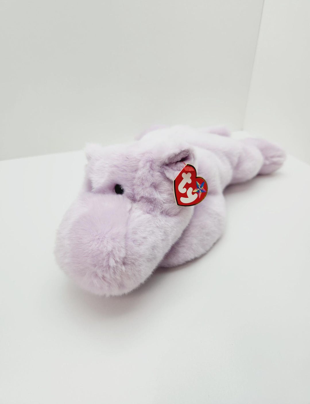 Vintage Ty Beanie Buddy 'happy' the Purple Hippopotamus 14 Inch - Etsy