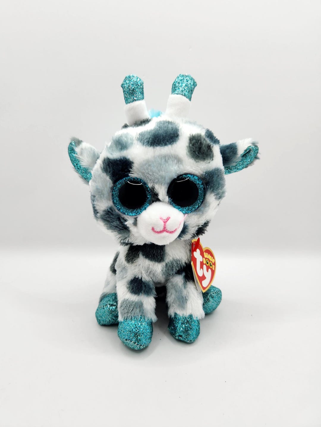 Vintage Ty Beanie Boo Gia The Blue Giraffe Claire Exclusive 6 Inch