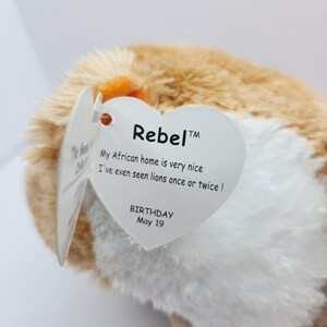 Vintage Ty Beanie Boo 'rebel' the Meerkat (medium 9 Inch) Purple Tag ...