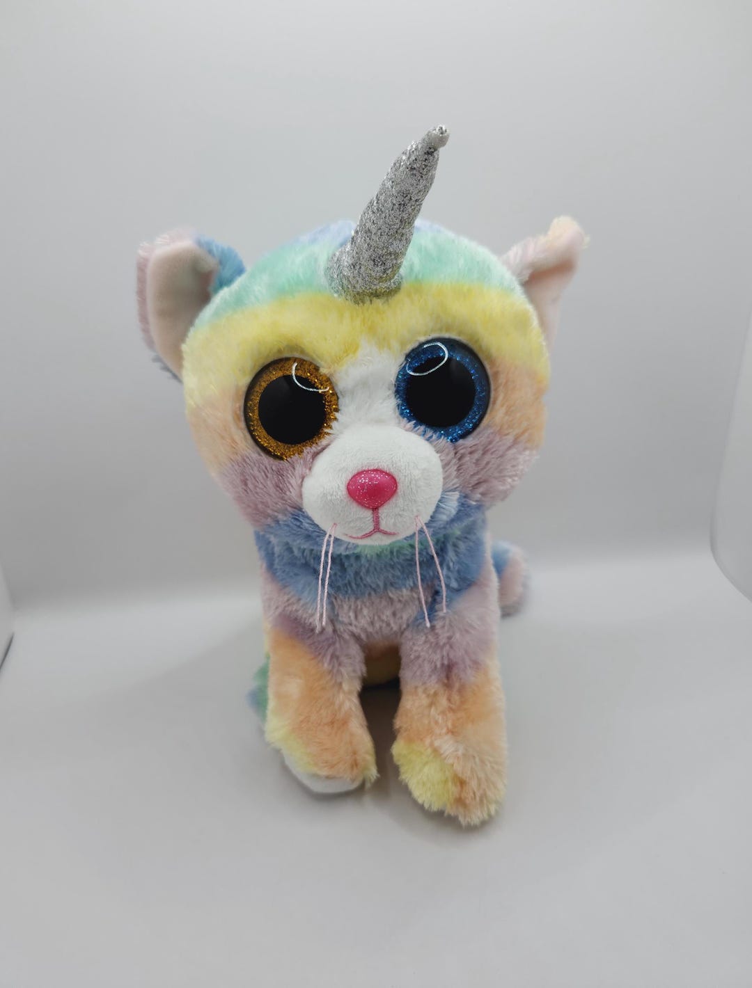 Vintage Ty Beanie Boo 'heather' the Unicorn Cat (medium 9 Inch) - Etsy
