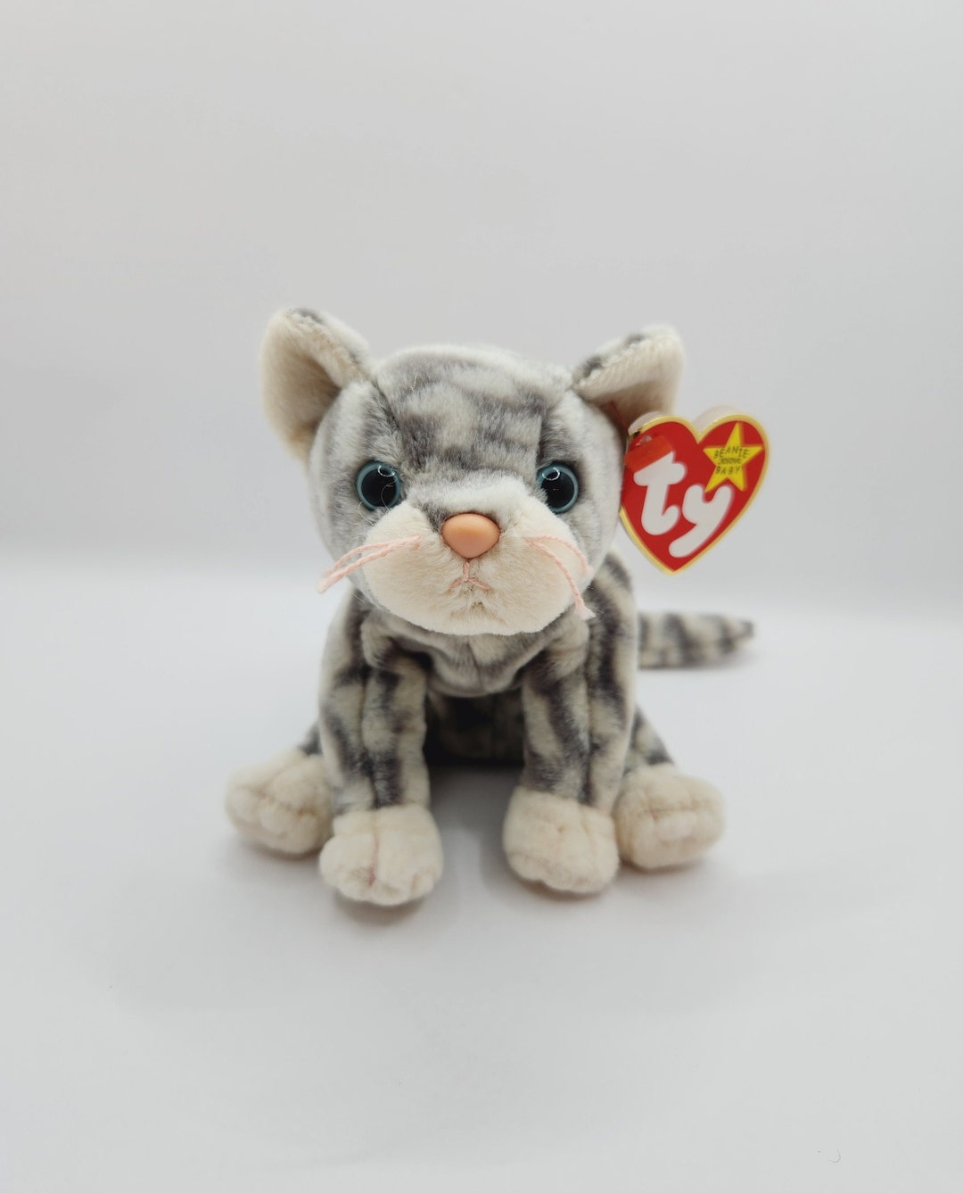 Vintage Ty Beanie Baby 'silver' the Gray Tabby Cat (6 Inch) - Etsy
