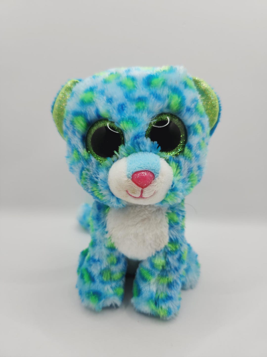Vintage Ty Beanie Boo "leona" the Blue Leopard (6 Inch) - No Hang Tag ...
