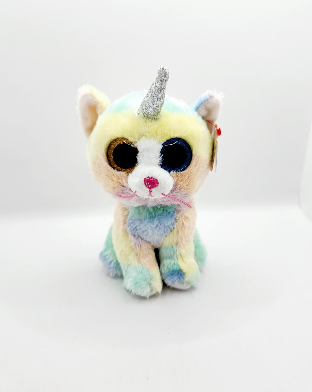 Vintage Ty Beanie Boo "heather" the Unicorn Cat (6 Inch) - Creased Hang ...