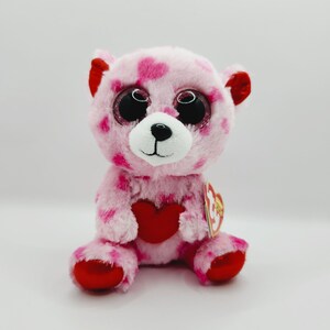 Vintage Ty Beanie Boo 'sweetikins' the Pink Bear Holding a Heart (6 ...