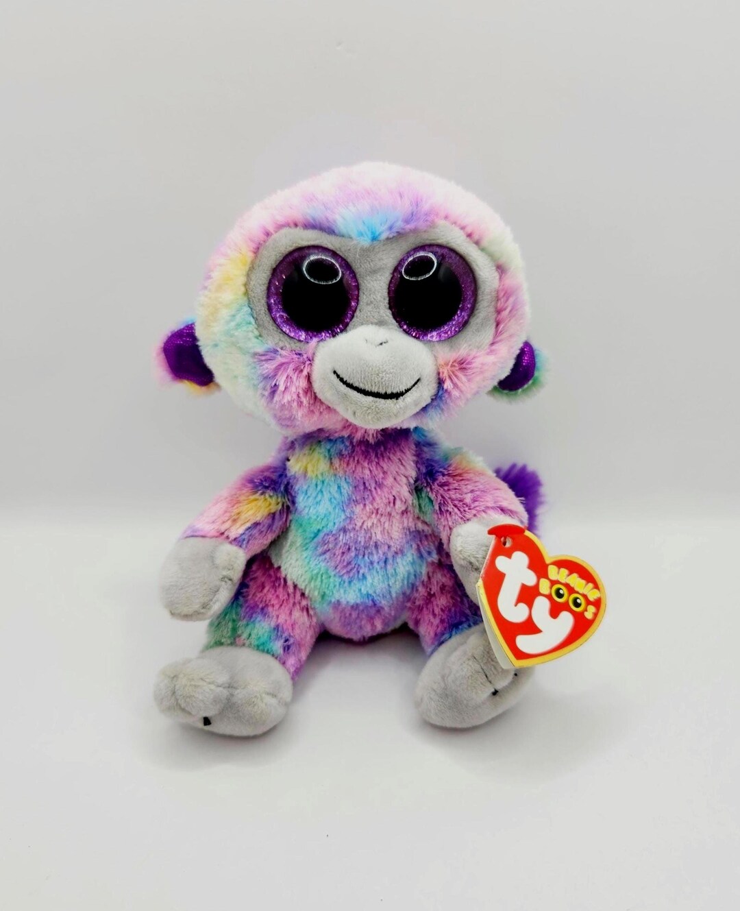 Vintage Ty Beanie Boo 'zuri' the Tie-dye Monkey (6 Inch) ~ Version 2 - Etsy