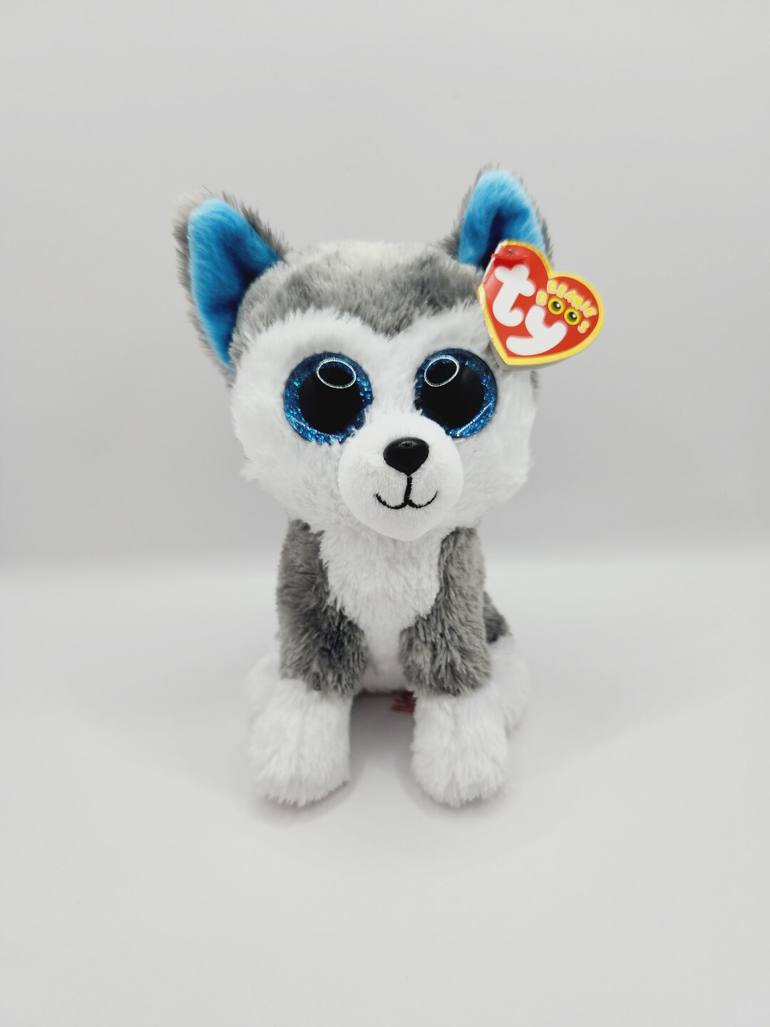 Vintage Ty Beanie Boo 'slush' the Husky Dog (6 Inch) Glitter Eyes - Etsy