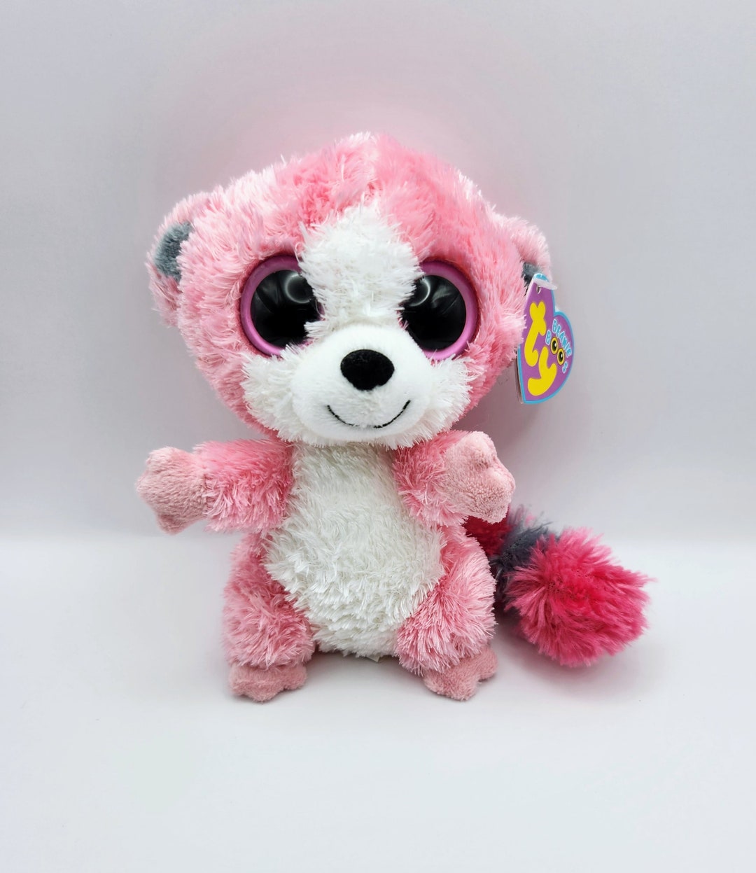 Vintage Ty Beanie Boo 'bubblegum' the Lemur (6 Inch) UK Exclusive - No ...