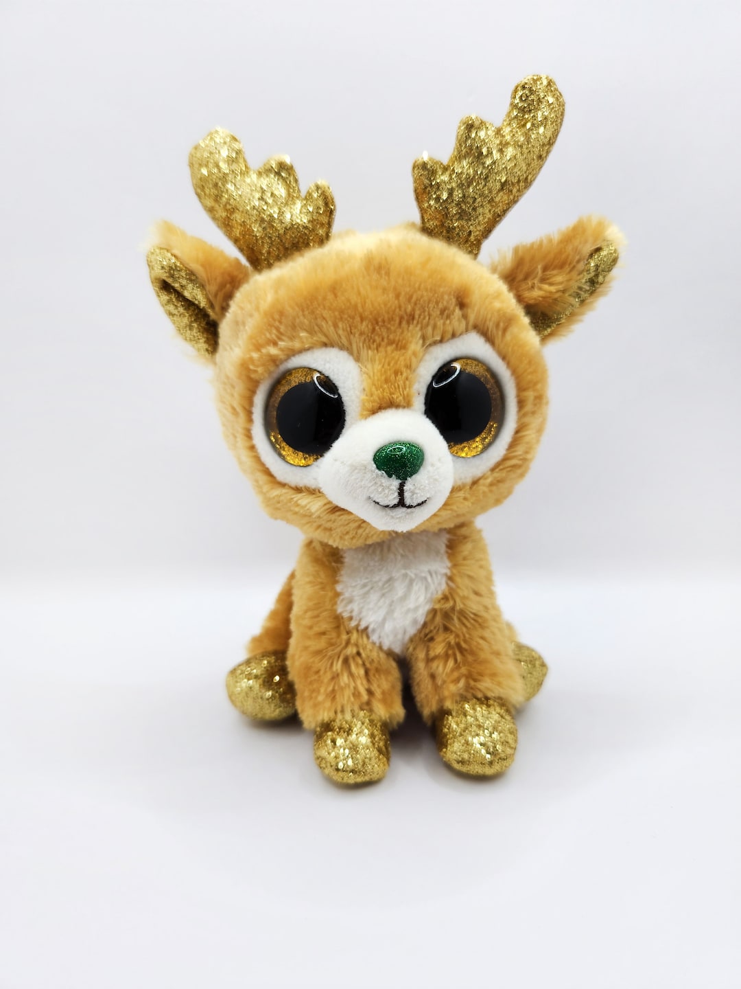 Ty Beanie Boo 'glitzy' the Reindeer 6 Inch - Etsy