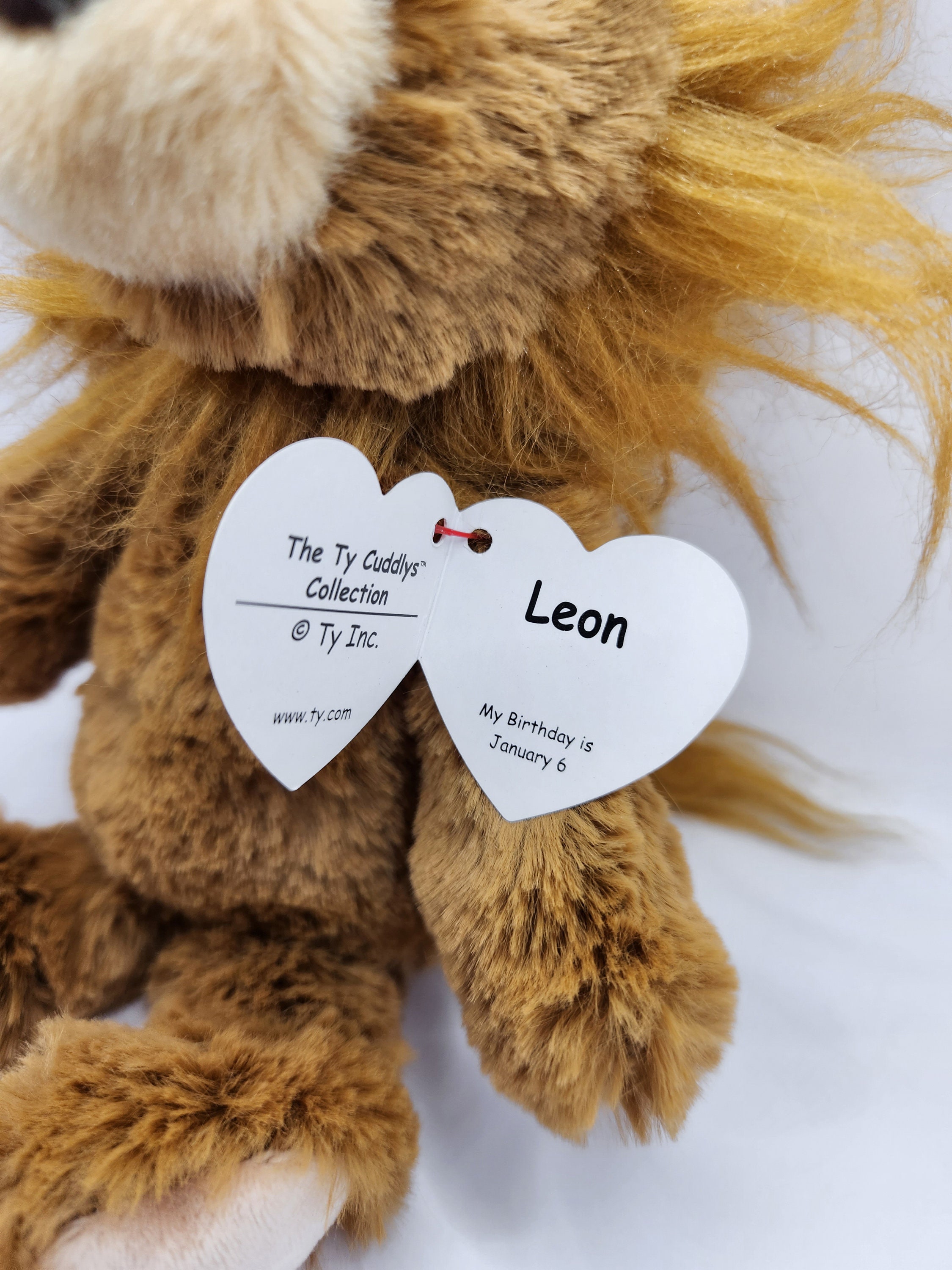 Ty Attic Treasures Cuddlys 'leon' the Lion 7 Inch - Etsy