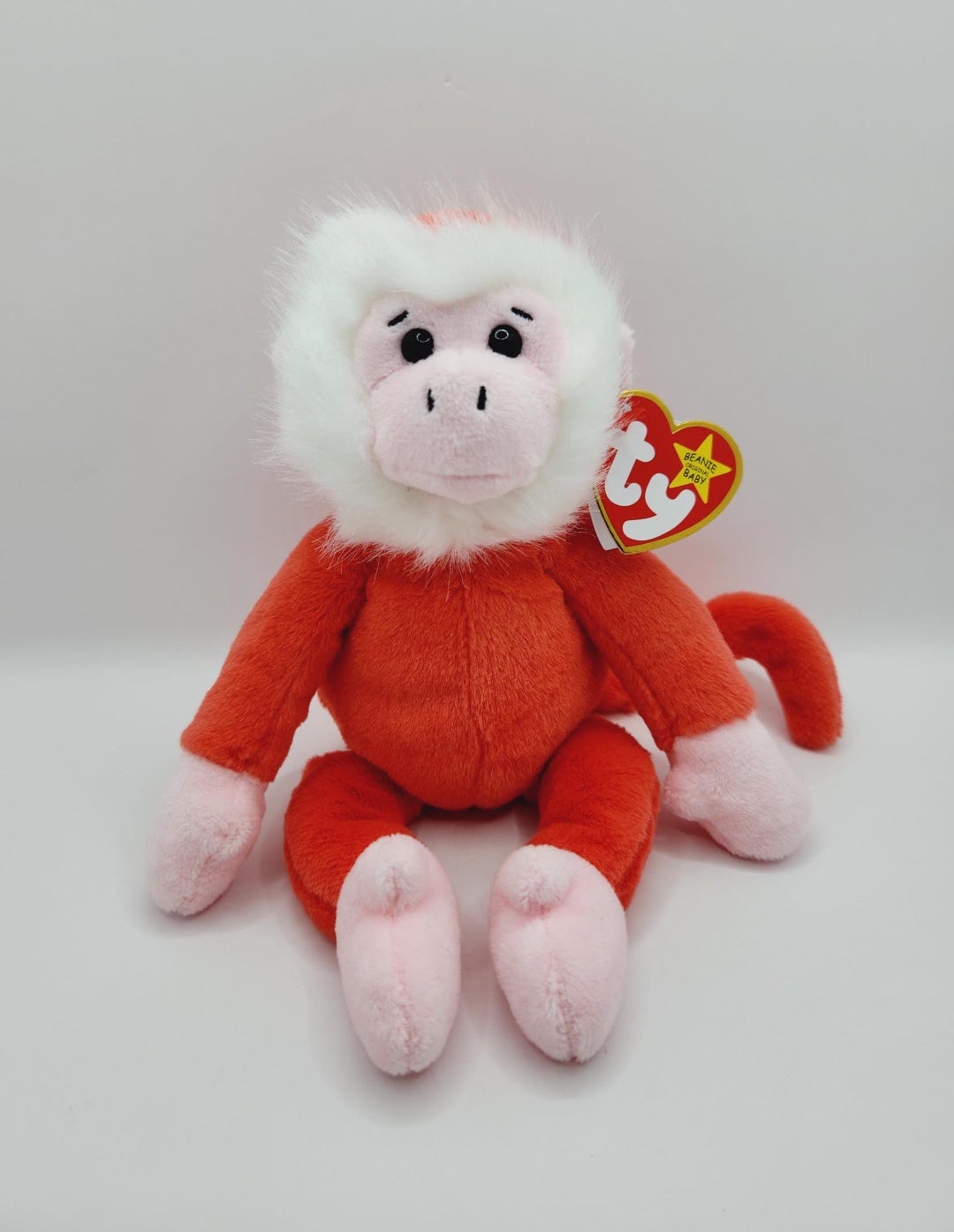 Vintage Ty Beanie Baby 'foster' the Red Monkey 6 Inch 30th Anniversary ...