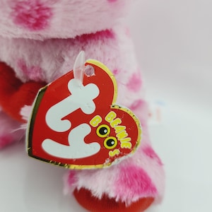 Vintage Ty Beanie Boo 'sweetikins' the Pink Bear Holding a Heart (6 ...