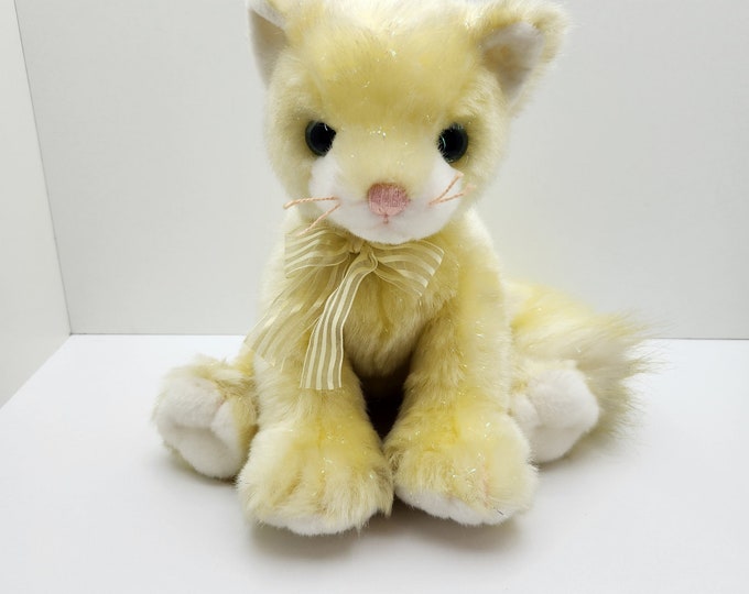 Vintage Ty Classics 'glitz' the Yellow Cat 10 Inch rare - Etsy