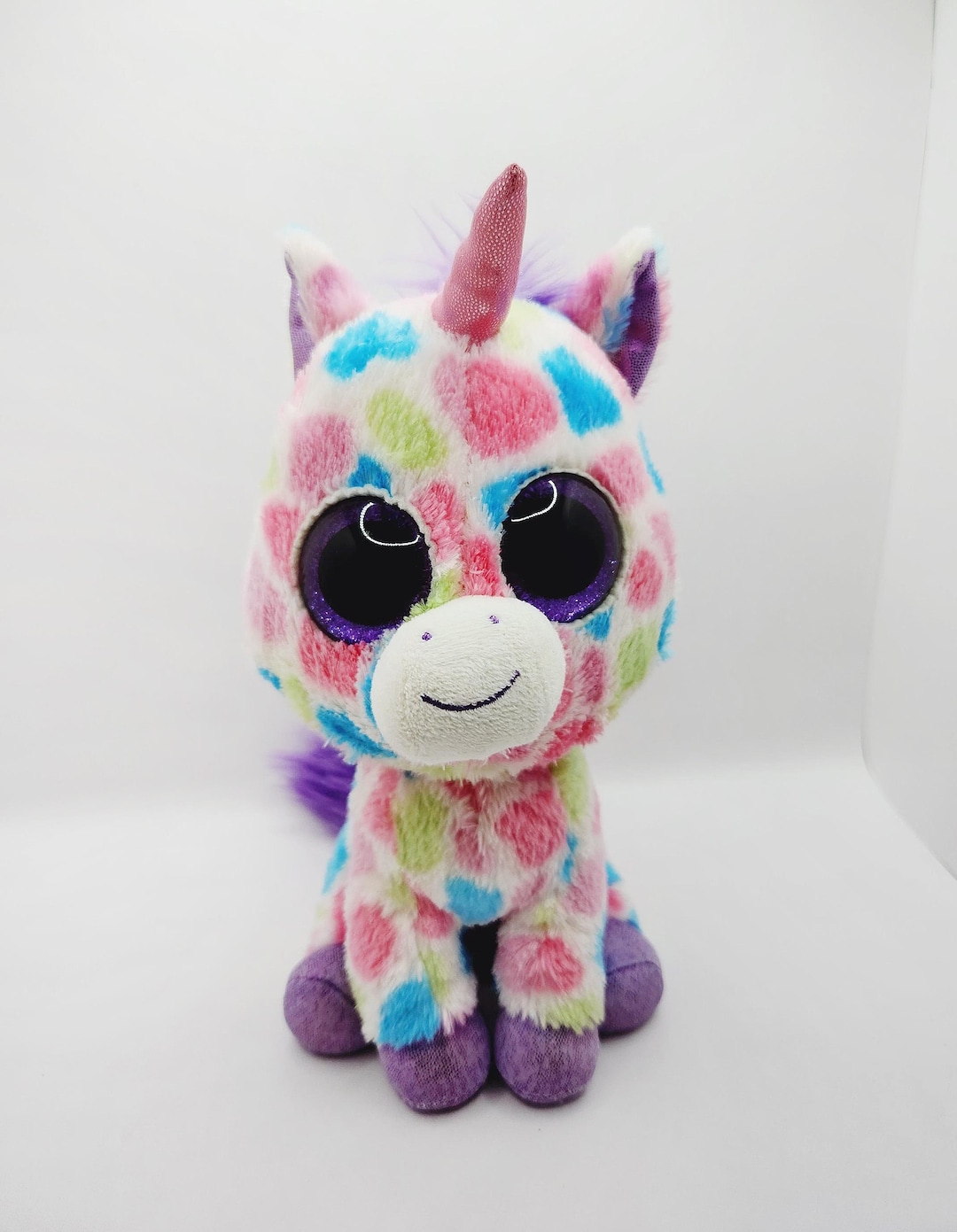 Vintage Ty Beanie Boo 'wishful' the Colourful Unicorn (medium 9 Inch ...