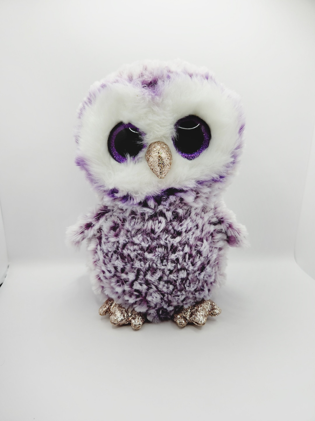 Vintage Ty Beanie Boo 'moonlight' the Purple Owl (medium 9 Inch) - Etsy