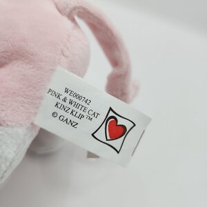 Vintage GANZ Webkinz Pink and White Cat Kinz Clip 4.5 Inch No Code - Etsy