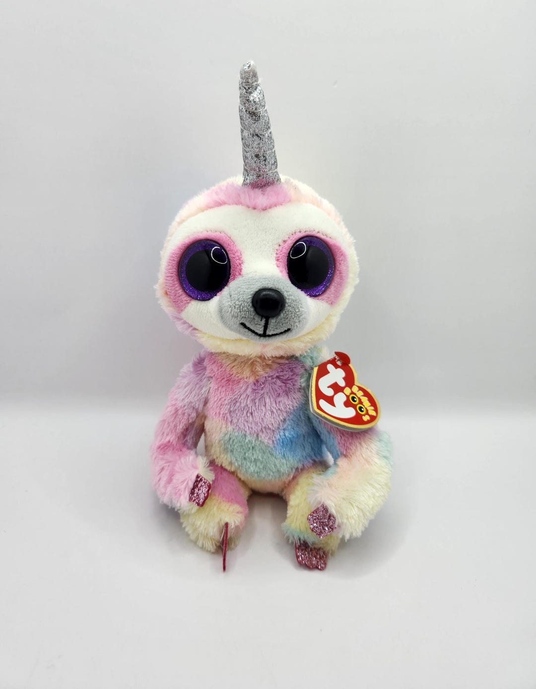 Vintage Ty Beanie Boo 'cooper' the Rainbow Unicorn Sloth (6 Inch) *rare ...