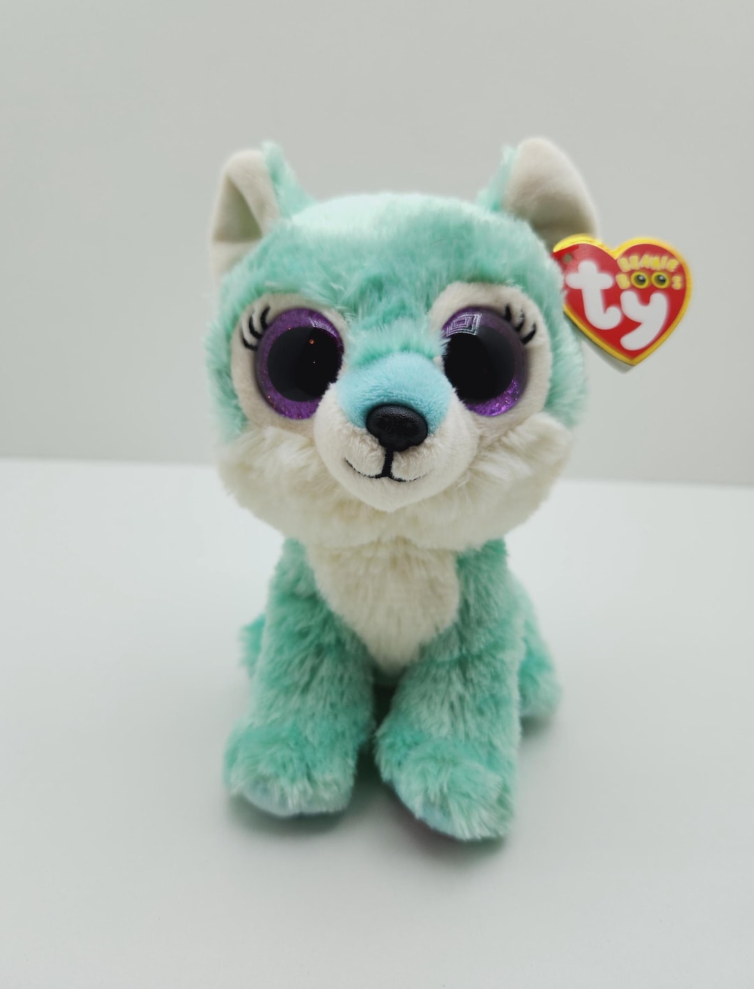 Vintage Ty Beanie Boo 'jade' the Wolf Great Wolf Lodge Exclusive 6 Inch ...
