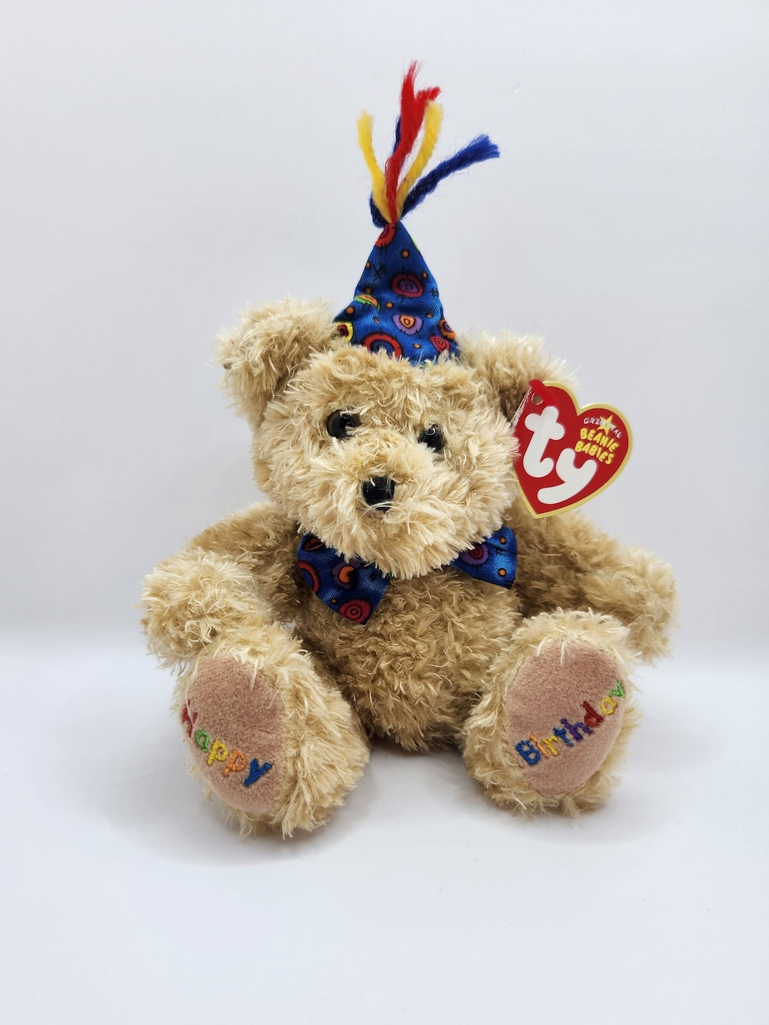 Vintage Ty Beanie Baby 'happy Birthday' Bear (6 Inch) - Etsy