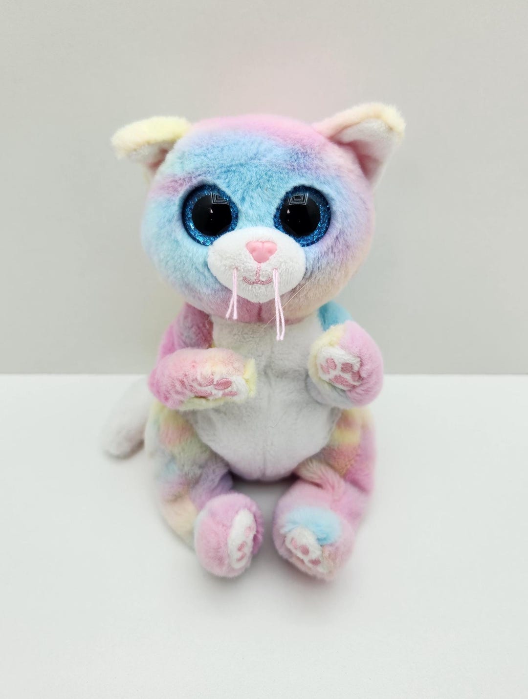 Vintage Ty Beanie Bellies Collection 'jenni' the Rainbow Cat (6 Inch ...