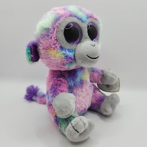 Vintage Ty Beanie Boo 'zuri' the Tie-dye Monkey 6 Inch - Etsy