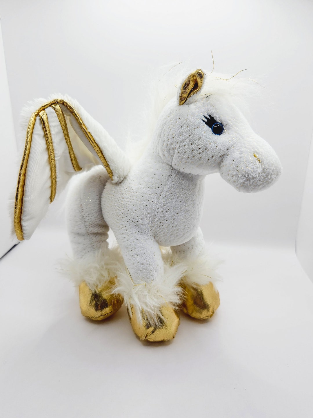 GANZ Webkinz White & Gold Pegasus No Code rare - Etsy