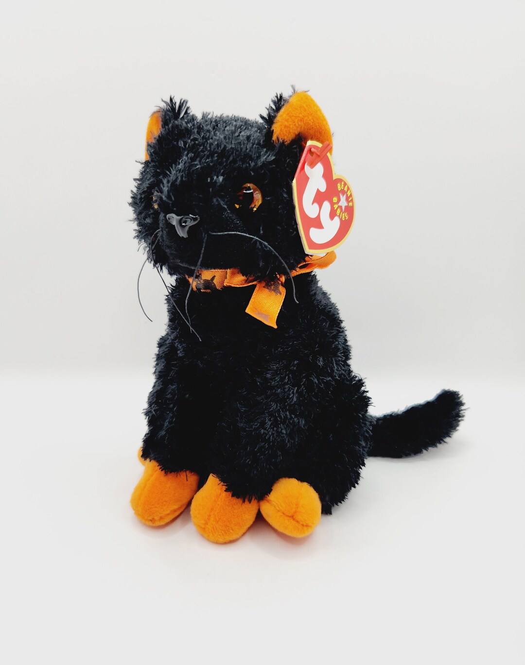 Vintage Ty Beanie Baby 'fraidy' the Black & Orange Halloween Cat (6 ...