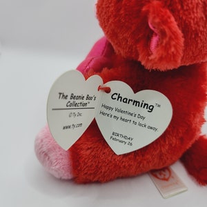 Vintage Ty Beanie Boo 'charming' the Monkey Holding A Heart (6 Inch) - Etsy
