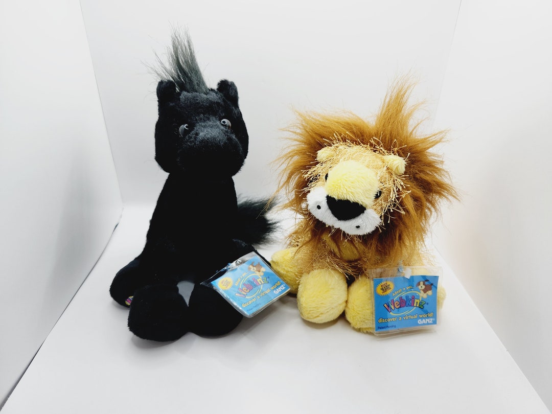 GANZ Webkinz Black Stallion and Lion Both With Sealed Codes - Etsy