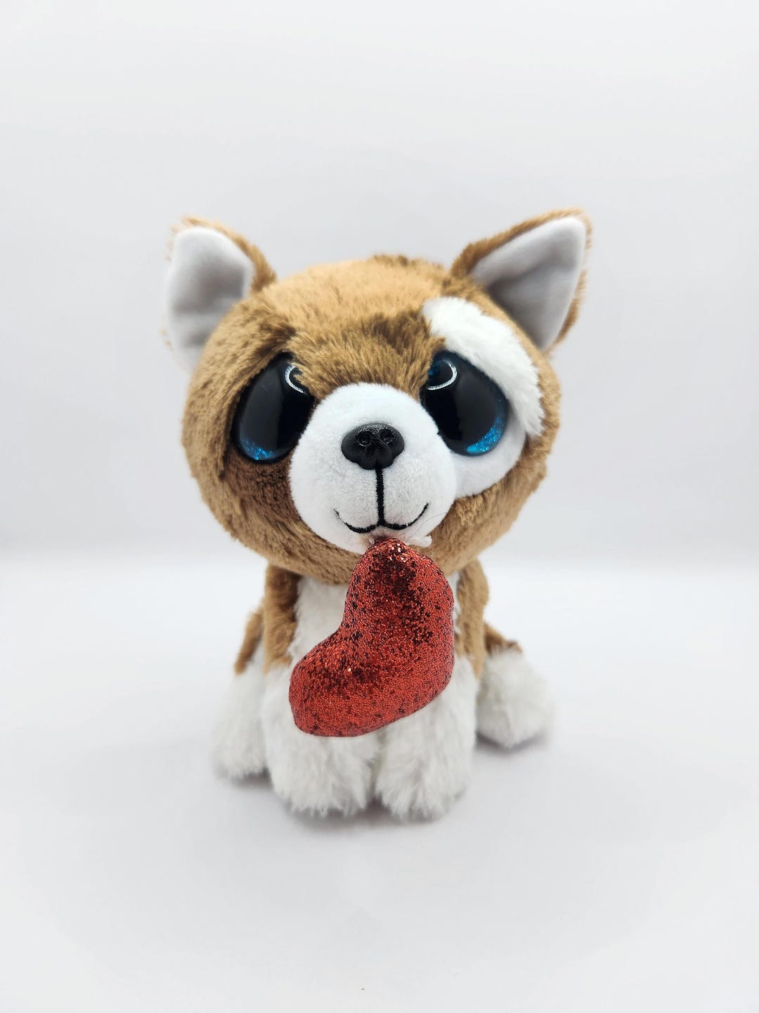 Vintage Ty Beanie Boo "smootches" the Dog Holding a Heart (6 Inch) - No ...