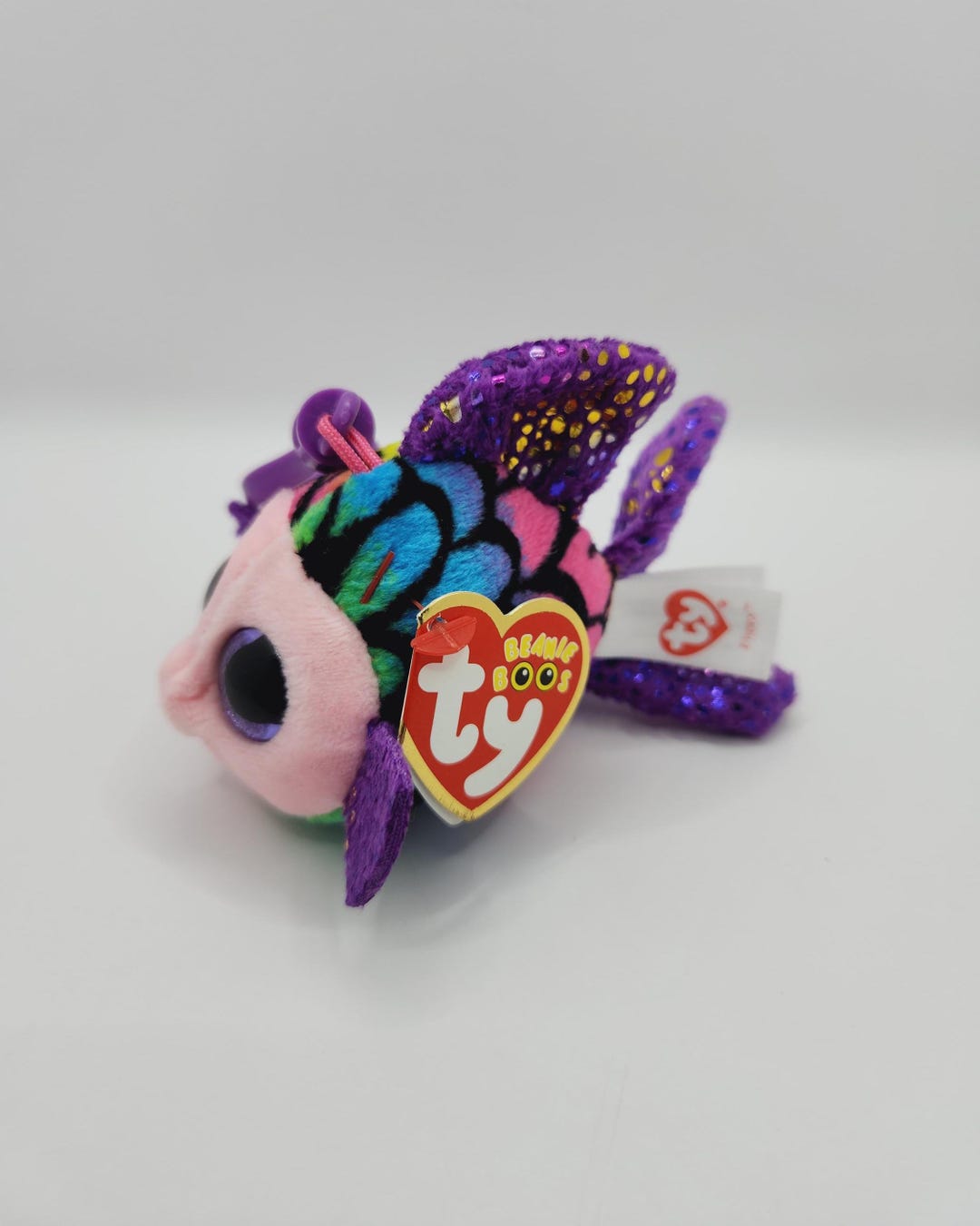 Vintage Ty Beanie Boo 'flippy' the Rainbow Fish - *key Clip* (5 Inch ...