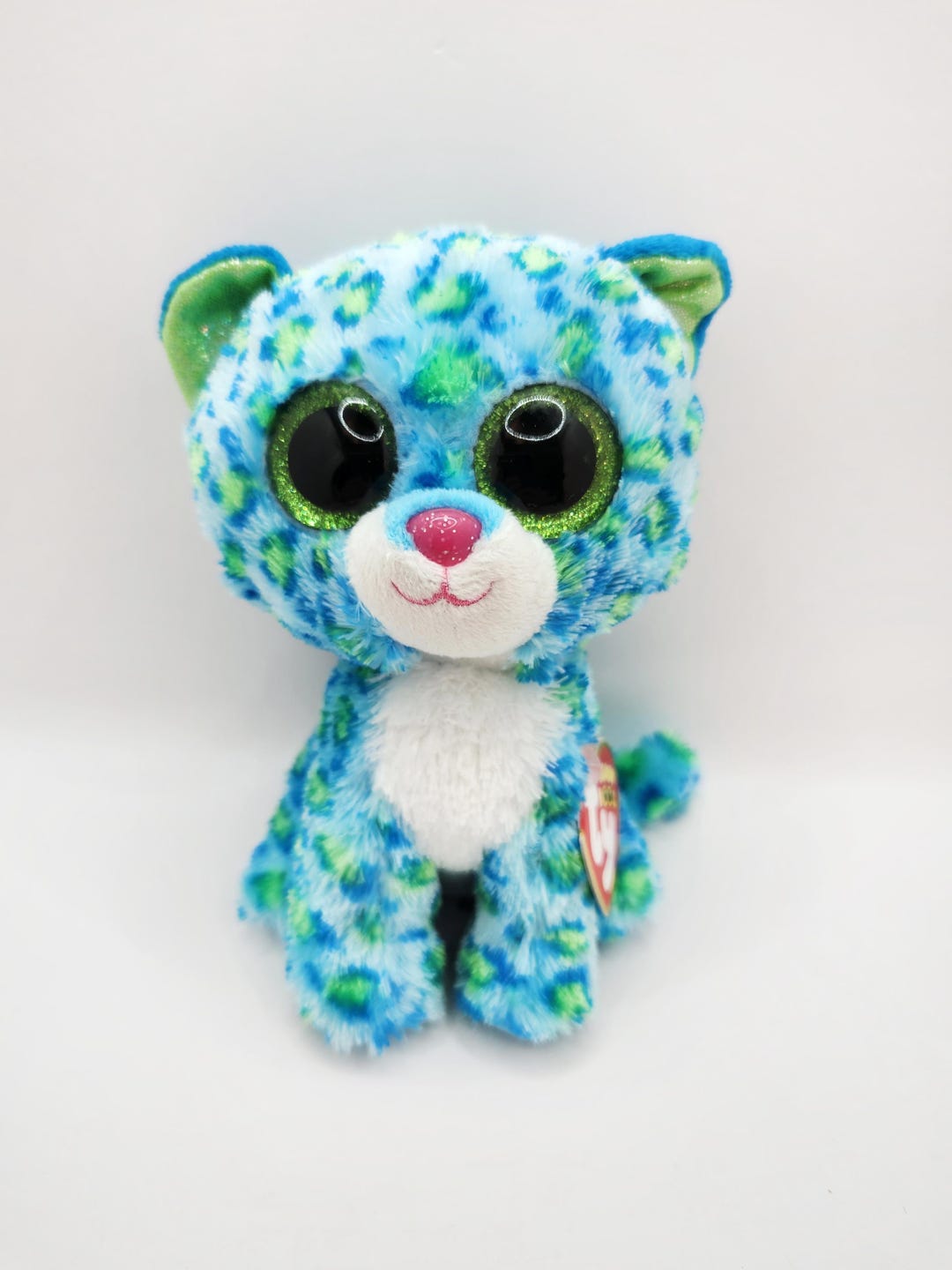 Vintage Ty Beanie Boo "leona" the Blue Leopard (6 Inch) - Etsy