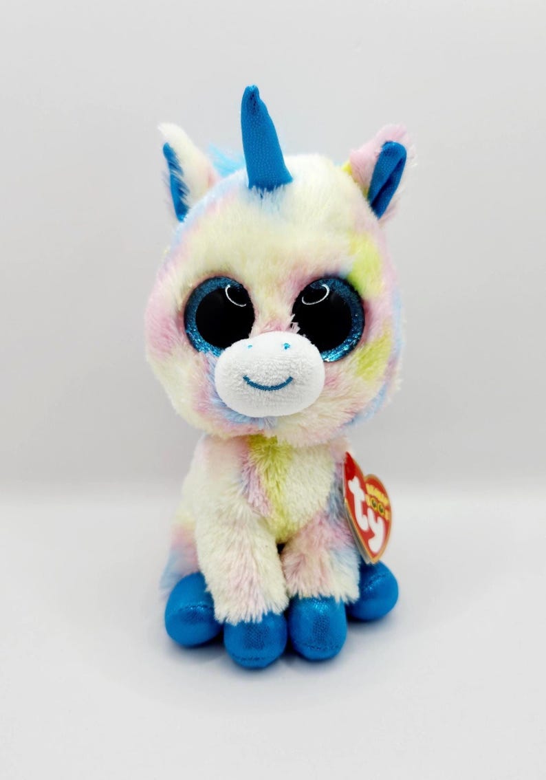Ty Beanie Boo 'blitz' the Colourful Unicorn (6 Inch) - Etsy UK