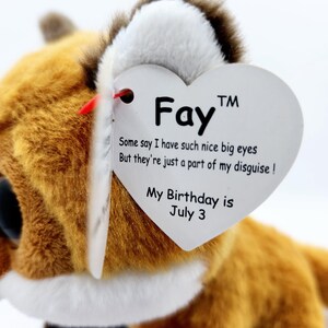 Vintage Ty Beanie Baby "fay" the Fox (6 Inch) *rare* - Etsy