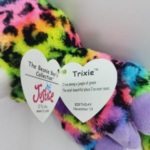 Vintage Ty Beanie Boo 'trixie' the Rainbow Leopard (6 Inch) - Justice ...