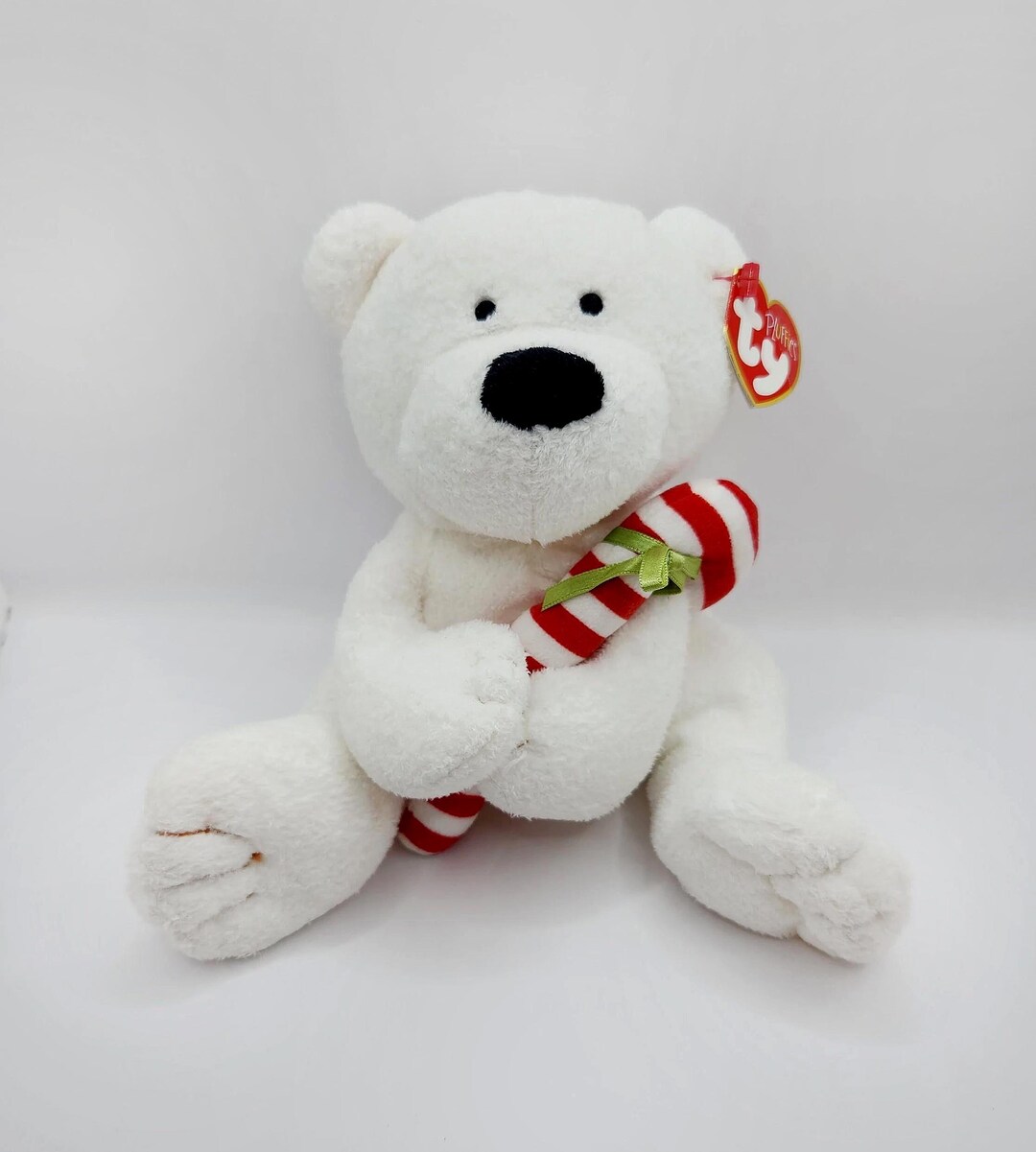 Ty Pluffies Collection 'candy Cane' the Polar Bear (8 Inch) *rare* - Etsy