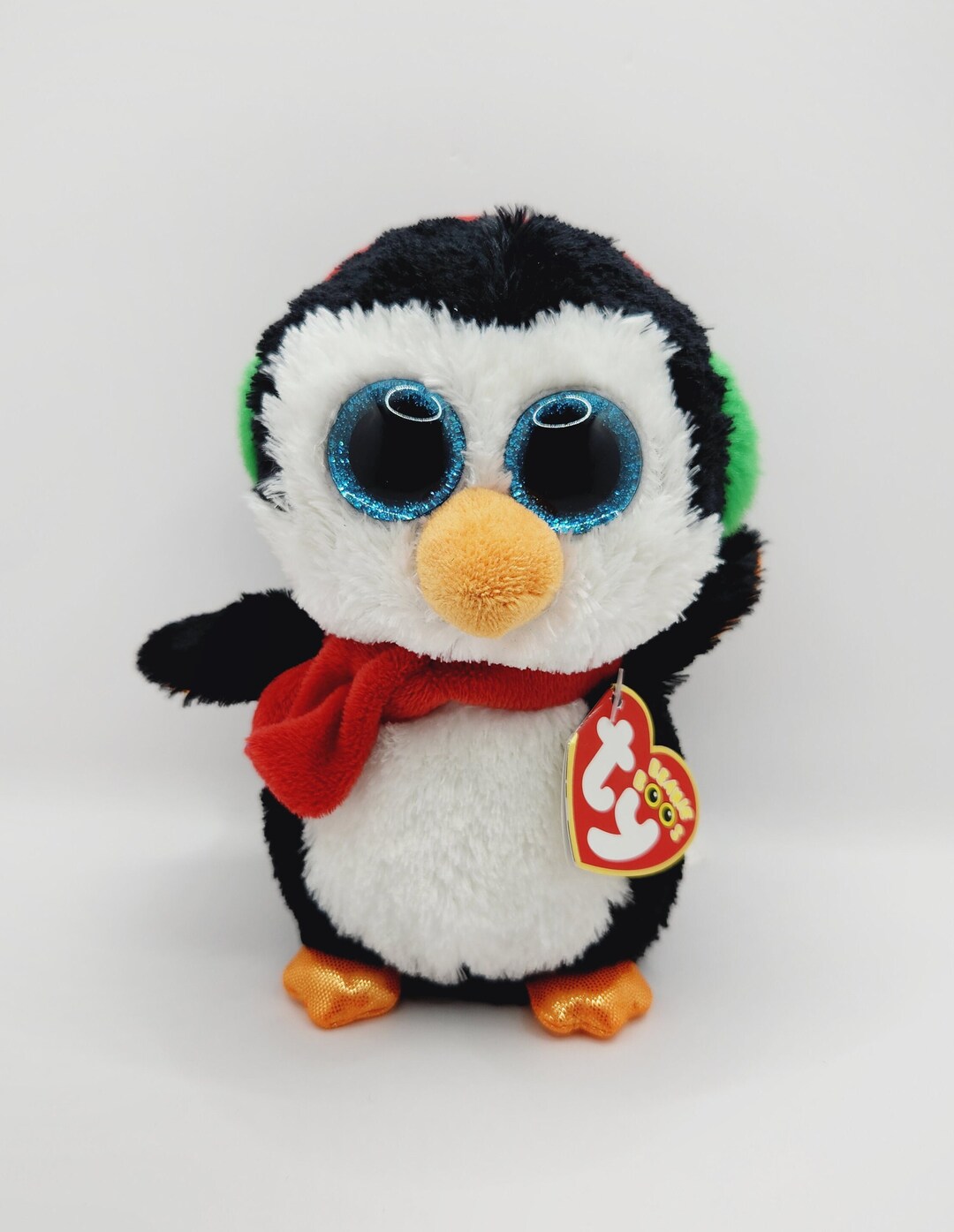 Vintage Ty Beanie Boo 'north' the Penguin Wearing Ear Muffs (6 Inch) - Etsy