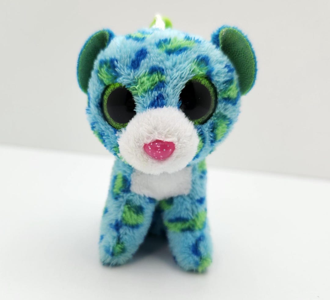 Ty Beanie Boo "leona" the Blue Leopard - *key Clip* (3.5 Inch) - No ...