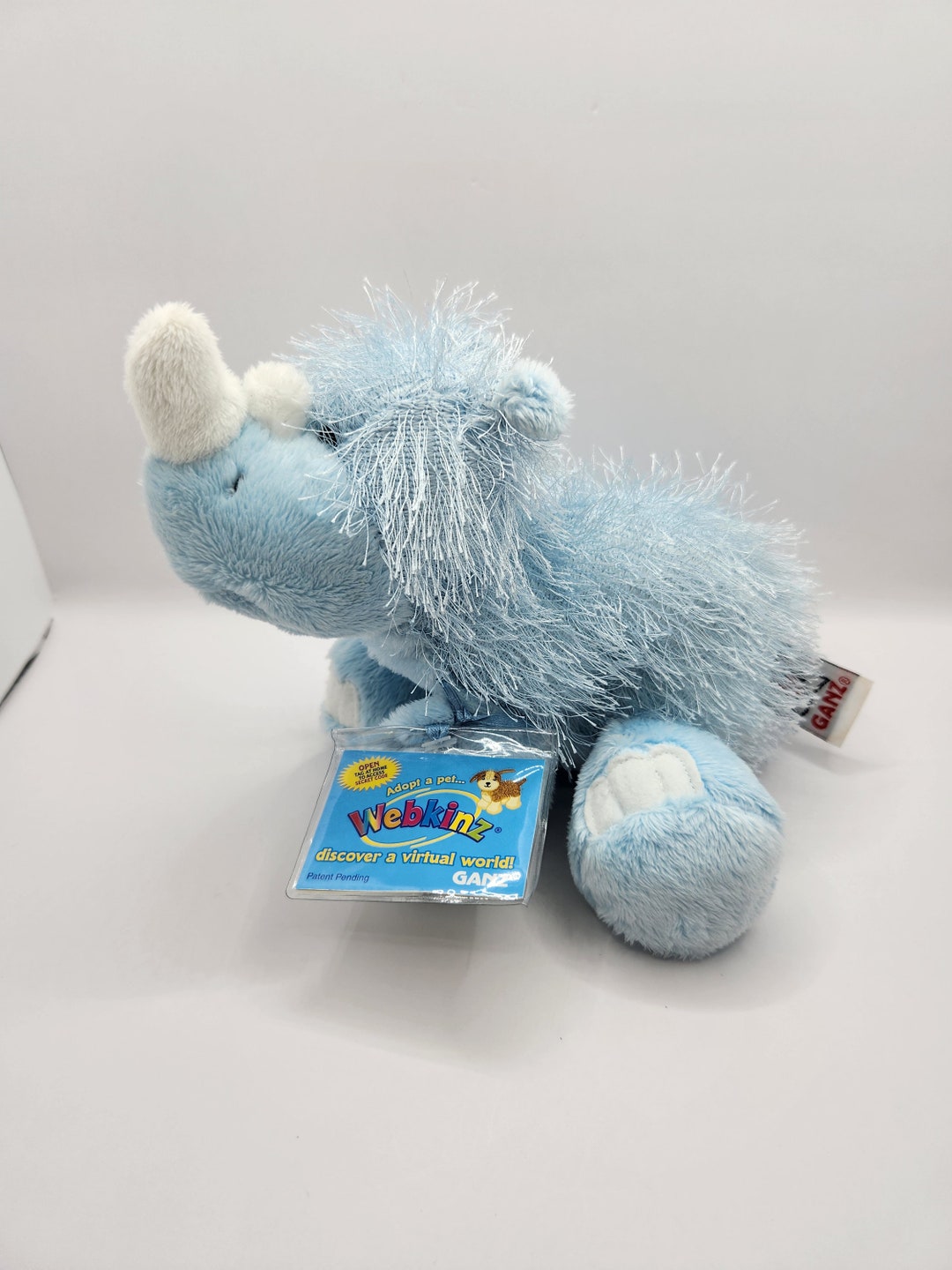 Vintage GANZ Webkinz Blue Rhino With Sealed Code & No Code - Etsy