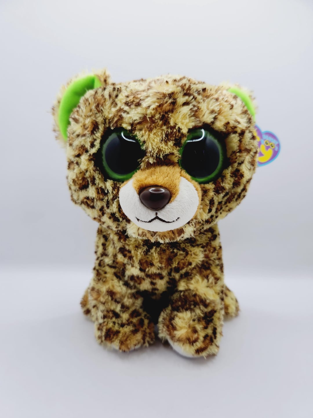 Vintage Ty Beanie Boo 'speckles' the Leopard (medium 9 Inch) Solid Eyes ...