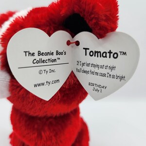 Vintage Ty Beanie Boo 'tomato' the Red Chihuahua Dog 6 Inch rare Gift ...