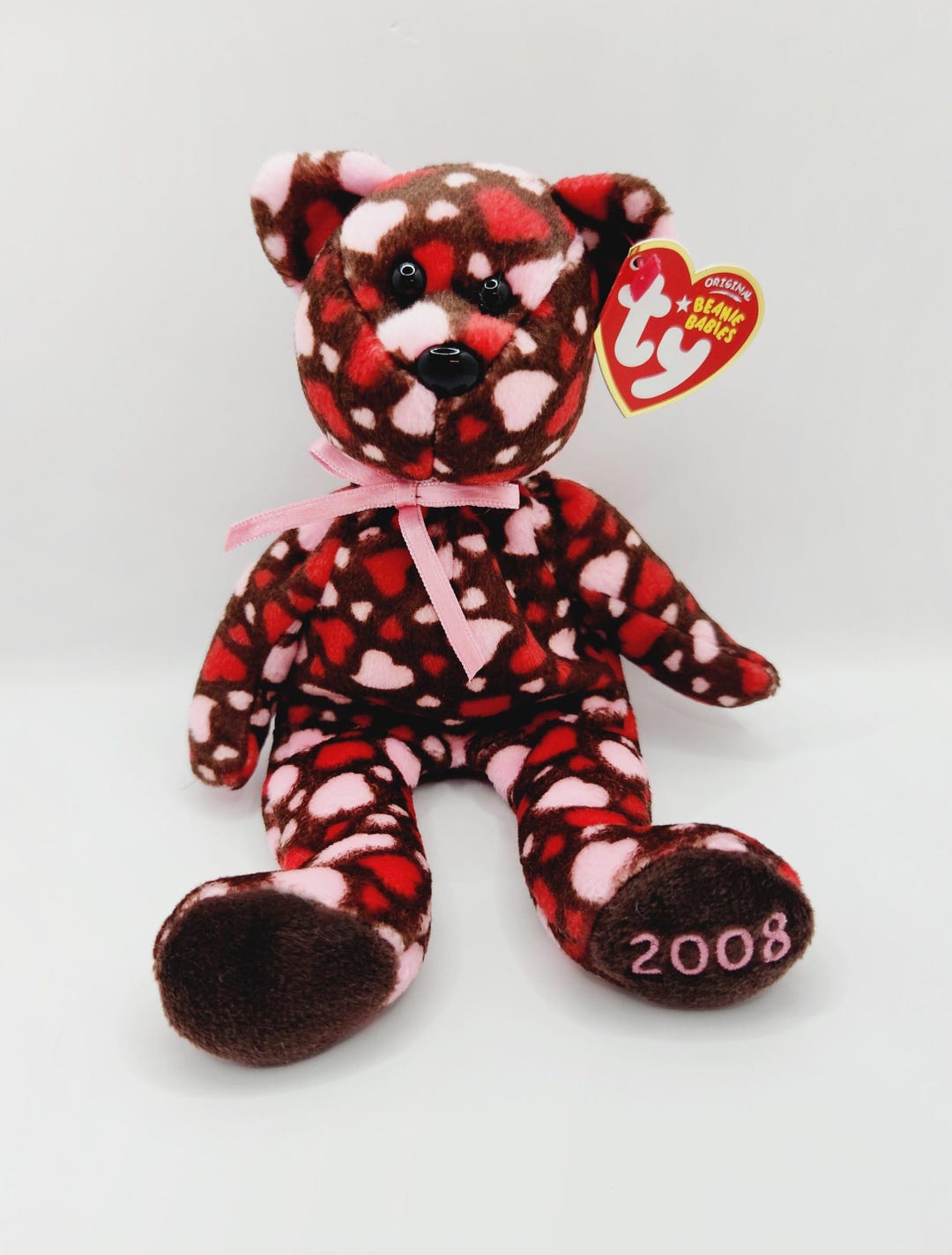 Vintage Ty Beanie Baby 'hearts-a-plenty' the Valentines Bear (8.5 Inch ...