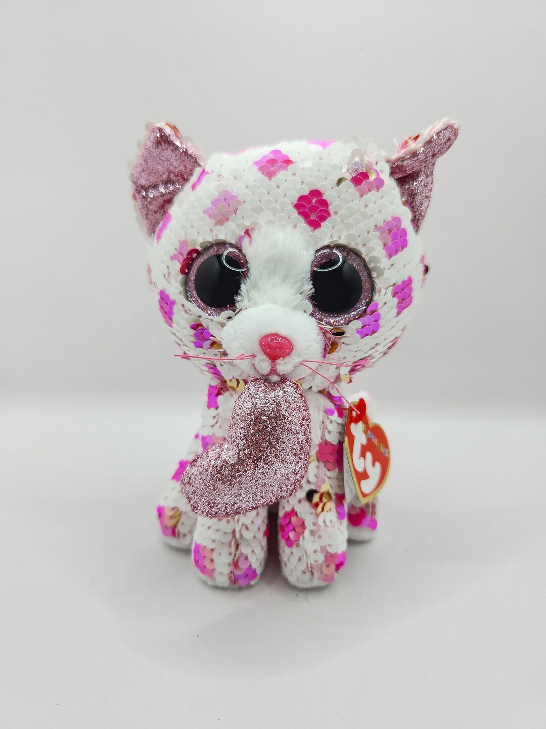 Vintage Ty Flippables ~ Sequins Collection 'cupid' the Cat Holding A ...