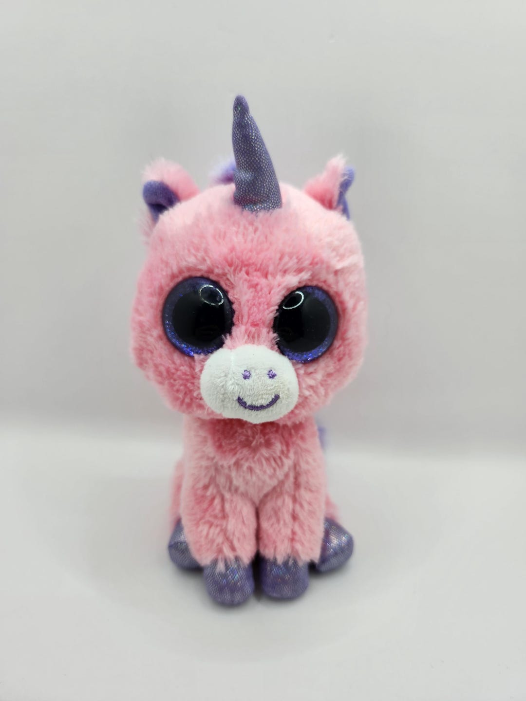 Vintage Ty Beanie Boo 'magic' the Pink Unicorn (6 Inch) Glitter Eyes ...