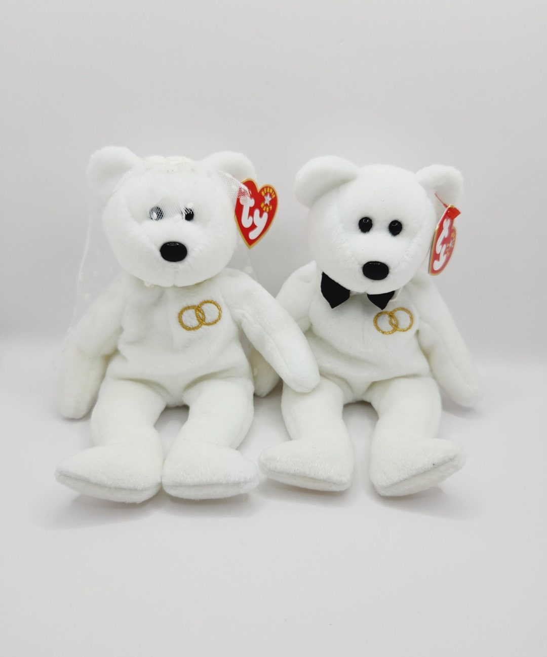 Vintage Ty Beanie Baby 'mr. and Mrs.' the Bride and Groom Bear 8.5 Inch ...