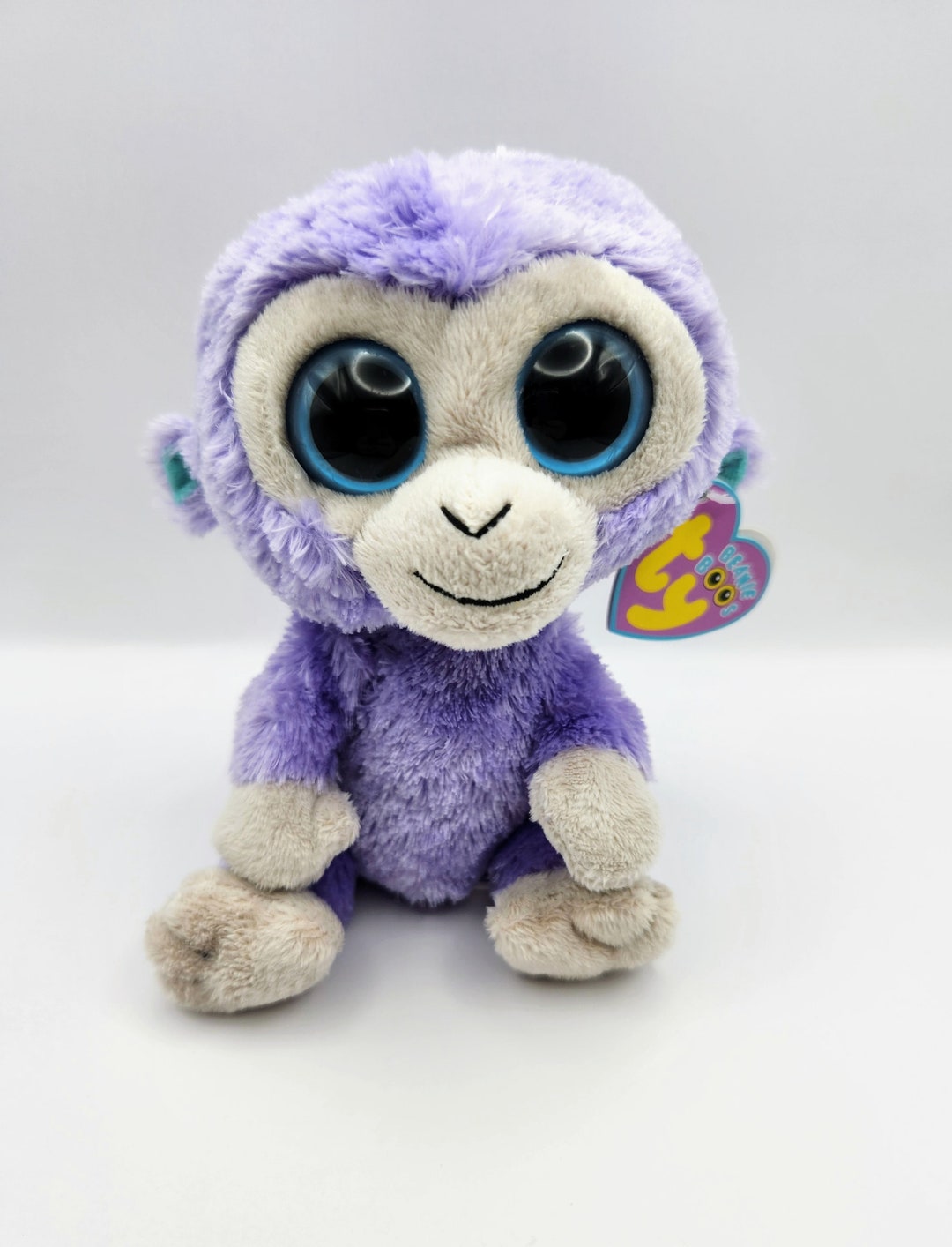 Vintage Ty Beanie Boo 'blueberry' the Monkey (6 Inch) Purple Hang Tag ...