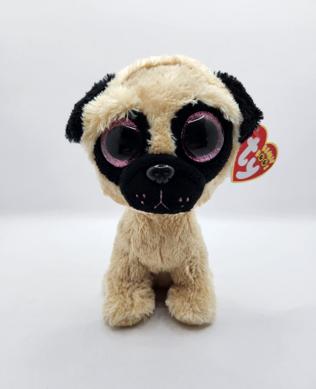 Ty Beanie Boo 'pugsly' the Pug Dog (6 Inch) - Glitter Eye Version *rare ...