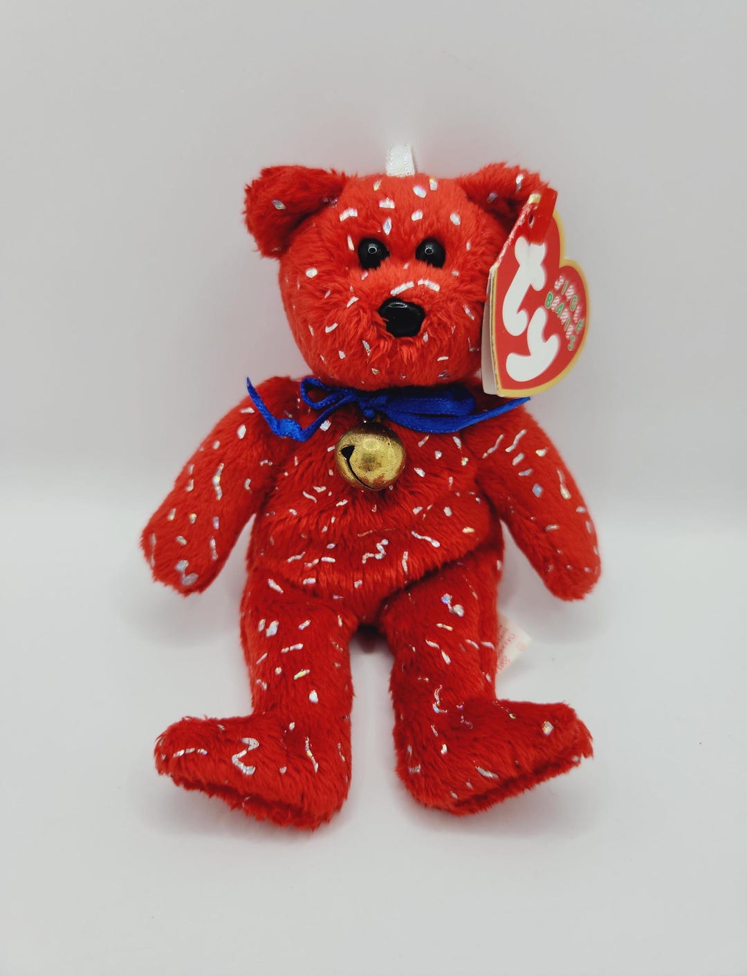 Vintage Ty Jingle Beanie Bear 'red Decade Bear' - Holiday Tree Ornament ...